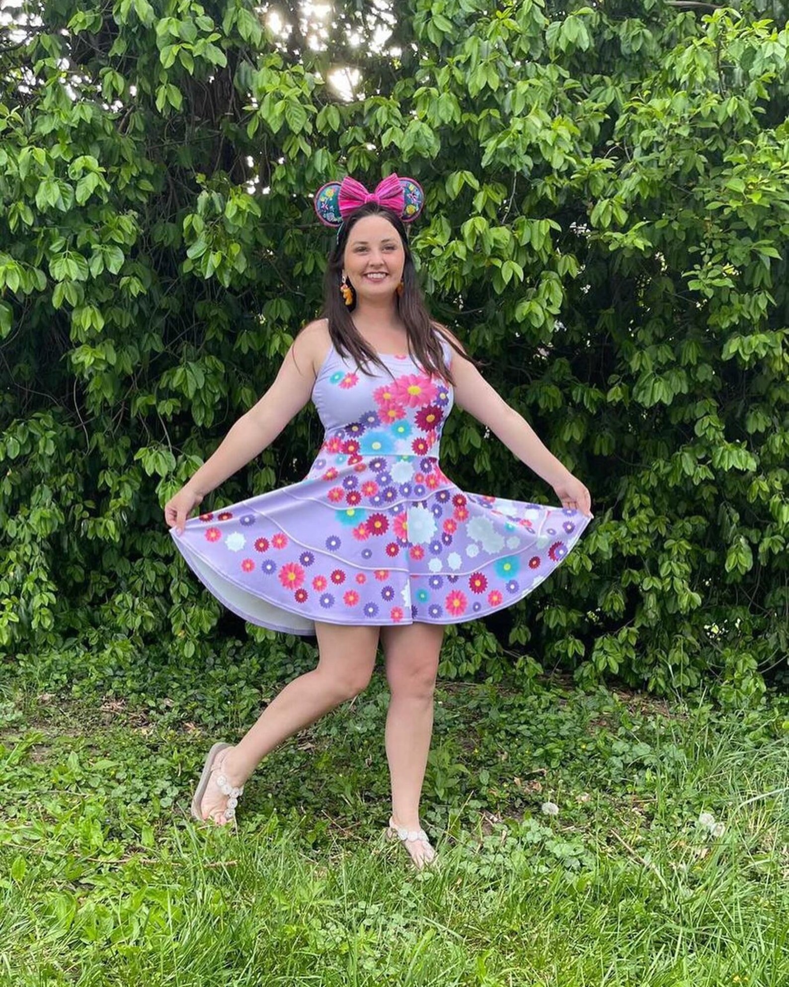 The Isabela Skater Dress – Encanto-inspired Floral Sleeveless ...