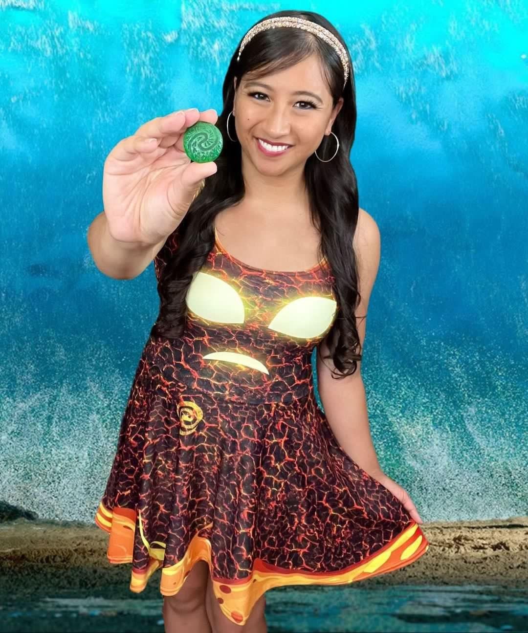 Fiery Grace: 'volcano Goddess' Te Ka Women's Sleeveless Skater Dress ...