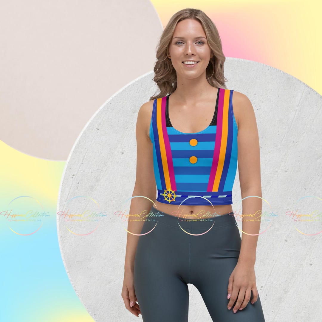 Minnie Blue Castaway" Women's Sleeveless Crop Top – Nautical, Chic, and ...