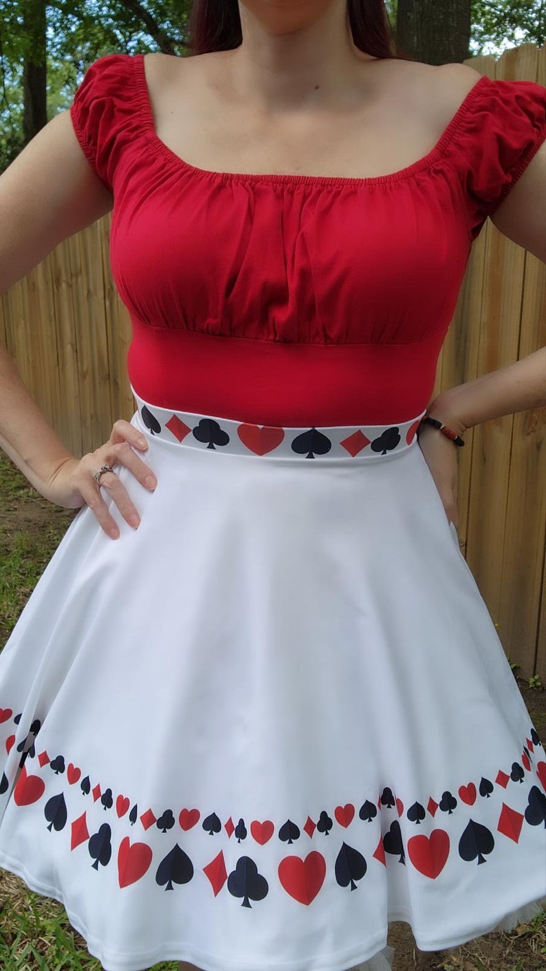 Card Soldier Inspired Skater Skirt – Wonderland Disneybound Villain ...