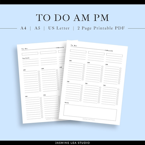 Am Pm Checklist - Etsy