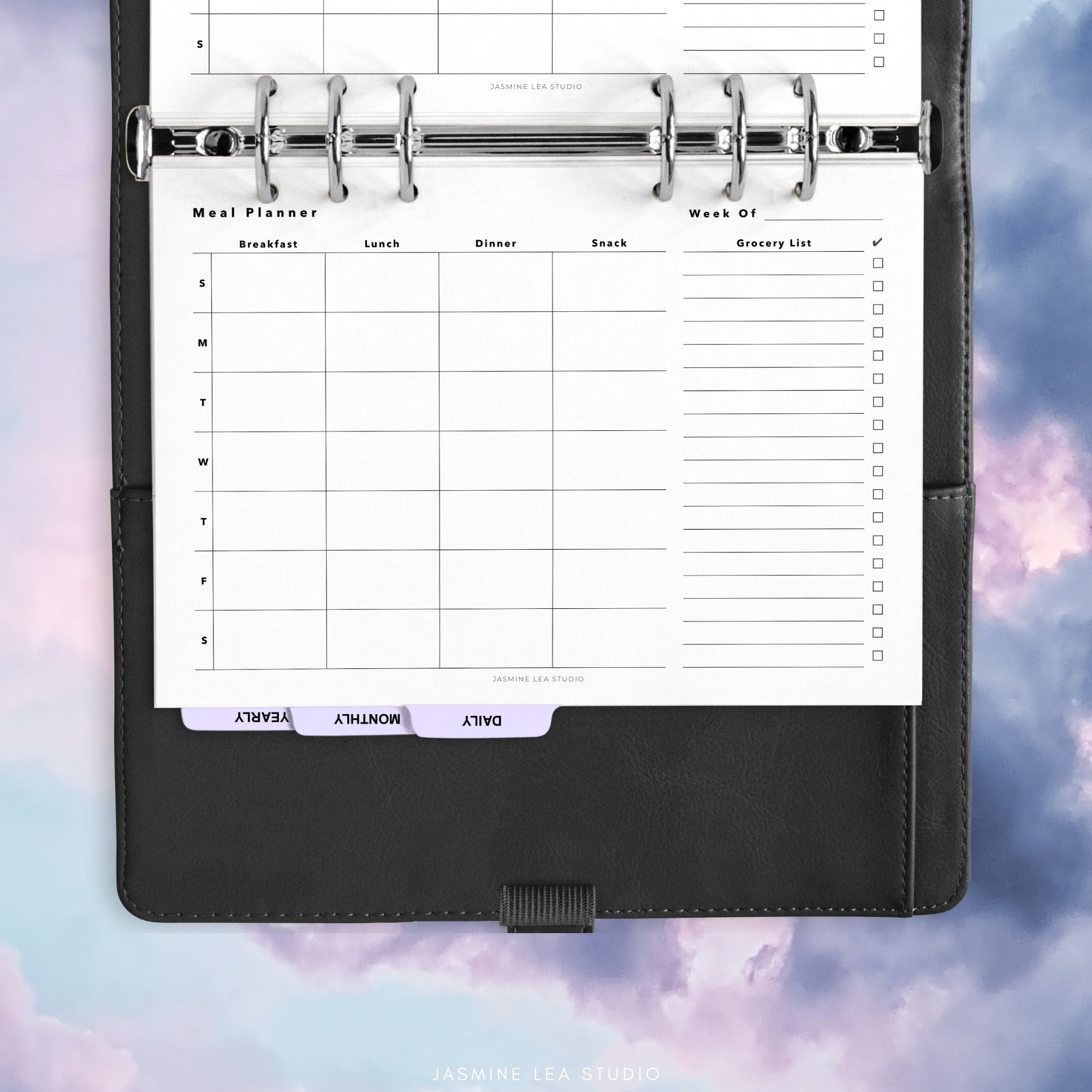 Minimal Meal Planner Printable Meal Planner for Fridge - Etsy