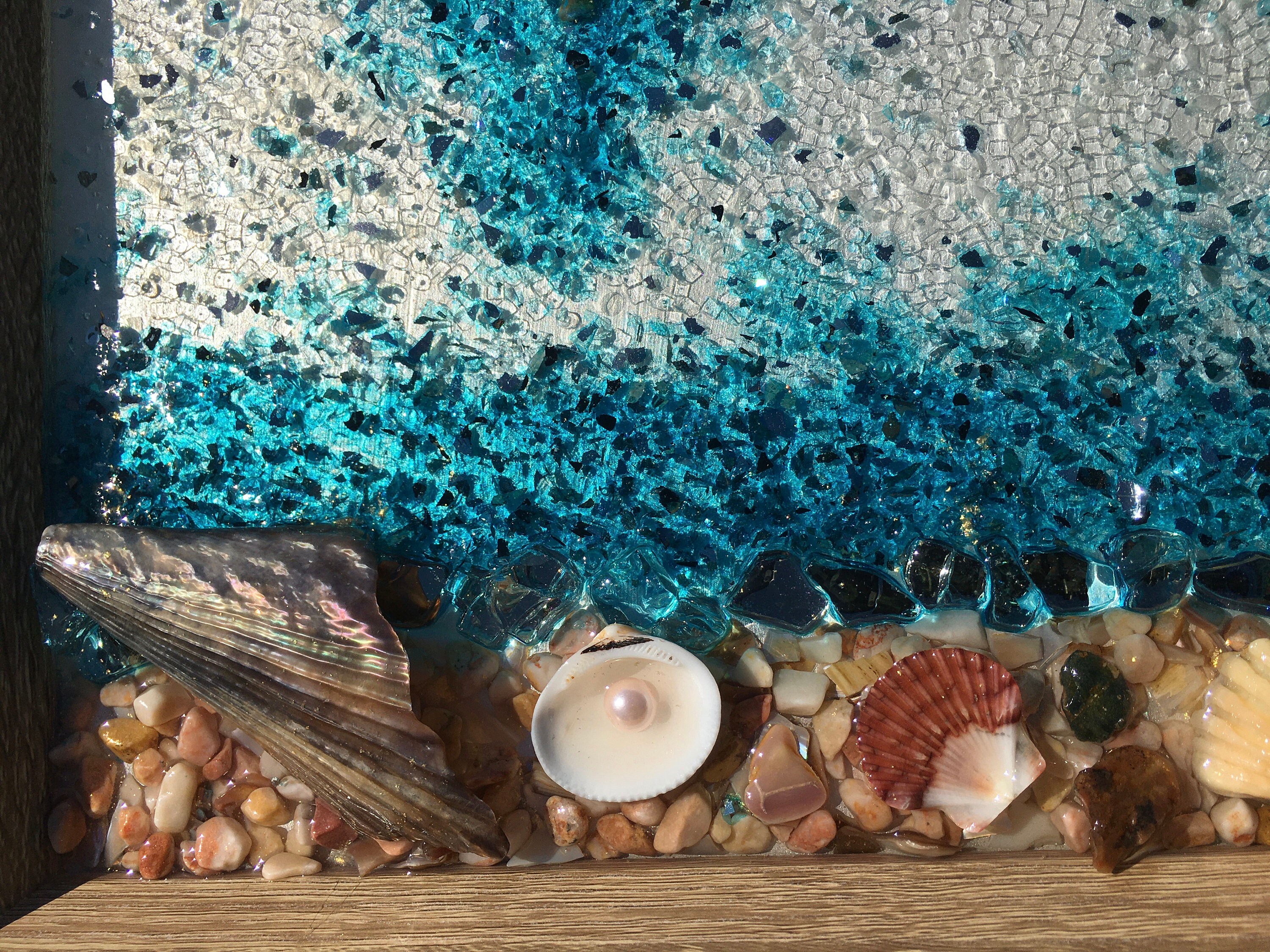 Resin Ocean Wave Glass Art Beach Theme Ocean Art Modern - Etsy