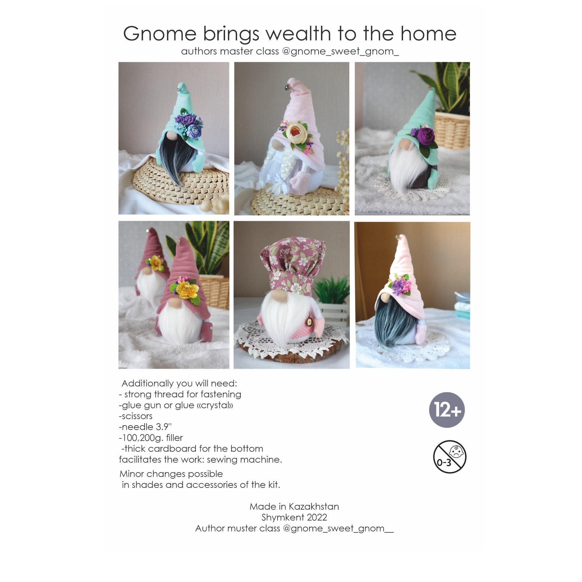 Pattern PDF Easter Gnome Photo Instruction Interior Toy Gift for ...