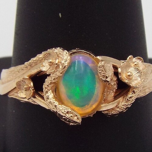 Moonlight Garden Stroll Nature Inspired Snake Ring Sterling - Etsy