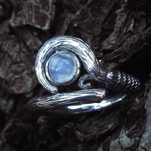 The White Mage Staff Ring With Moonstone - Magical Jewelry for Wizards ...