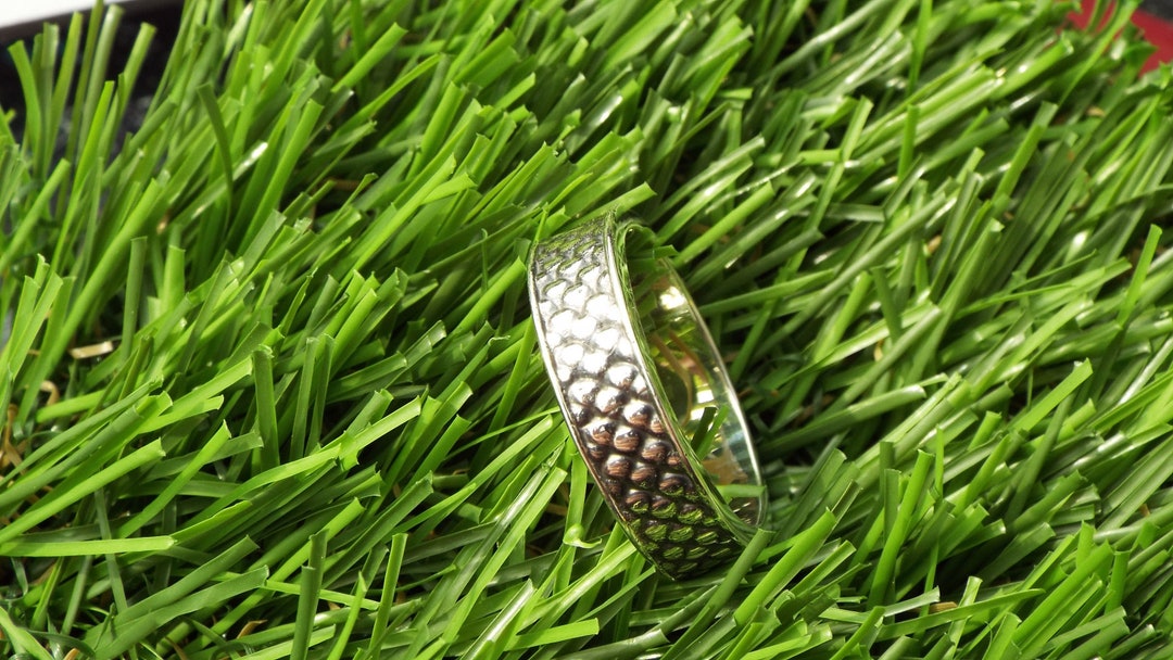 Oxidized Sterling Silver Dragon Scale Ring - Wide Band - Etsy