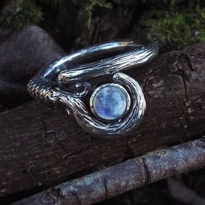 The White Mage Staff Ring With Moonstone - Magical Jewelry for Wizards ...