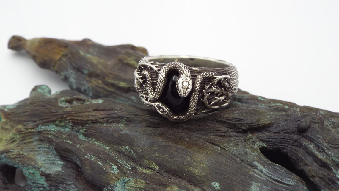 Serpents of the Thorns Thorn Snake Ring Sterling Silver - Etsy
