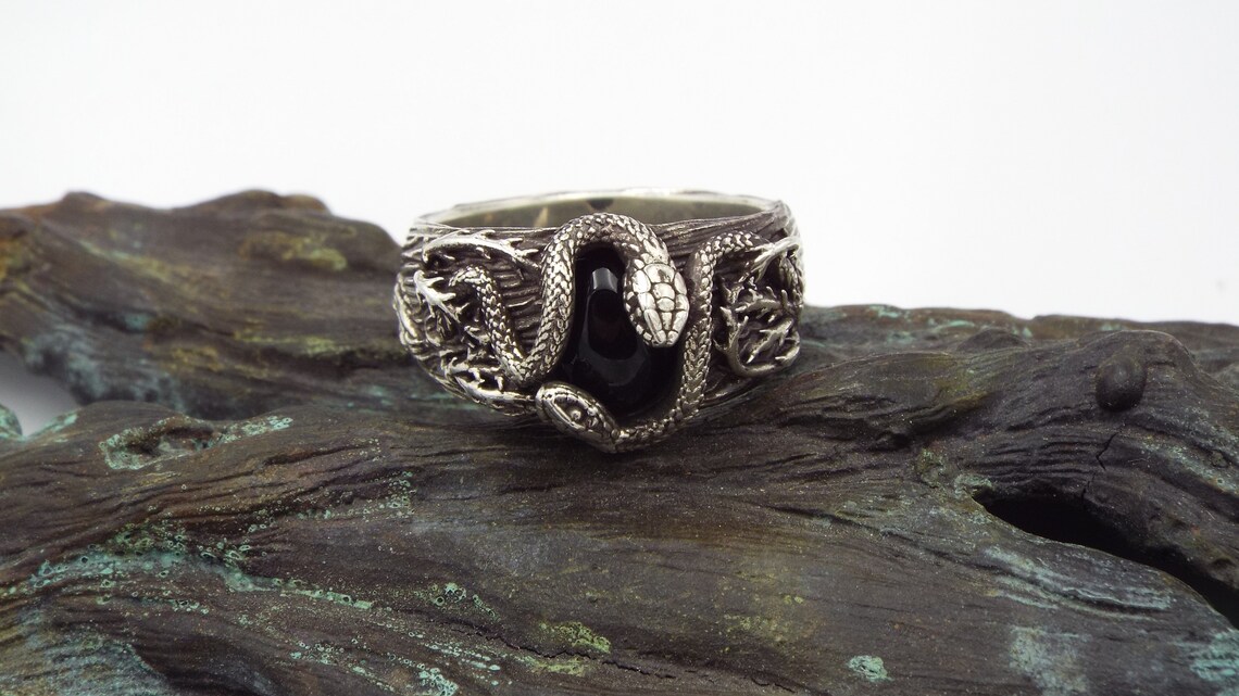 Serpents of the Thorns Thorn Snake Ring Sterling Silver - Etsy