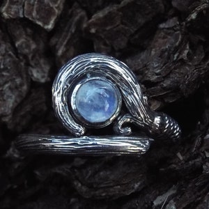 The White Mage Staff Ring With Moonstone - Magical Jewelry for Wizards ...