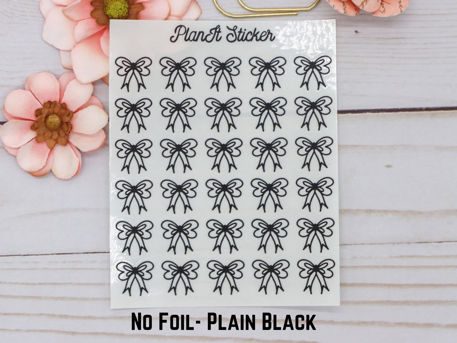 Bow Stickers Sheet, Bujo Stickers, Notebook Stickers, Packaging ...