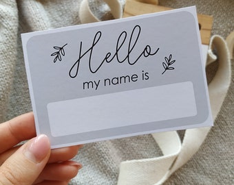 Hello My Name is Printable | Etsy