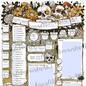 D&D 5e Character Sheets - Form Fillable Sheets | Custom Death Feywild ...