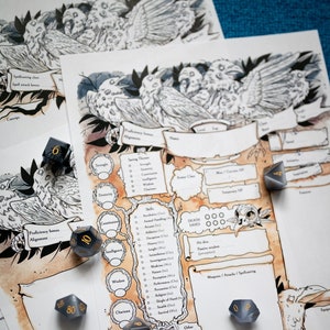 Raven D&D 5e Character Sheets: Printable RPG Accessory (digital ...