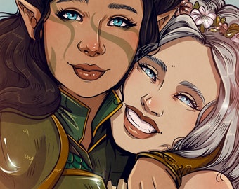 Couple Character Art - Etsy