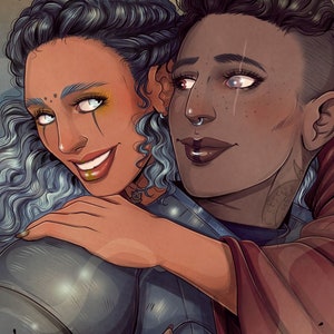 Fantasy Couple Portrait Dnd Couple Portrait Commission Custom Digital ...