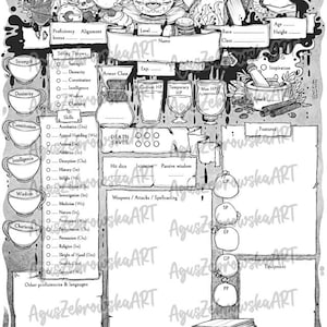 D&D Character Sheets - Coffee Shop| Printable Dnd 5e Character Coffee ...
