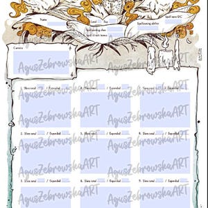 Fillable D&D Character Sheet - Druid Character Sheets - Instant ...