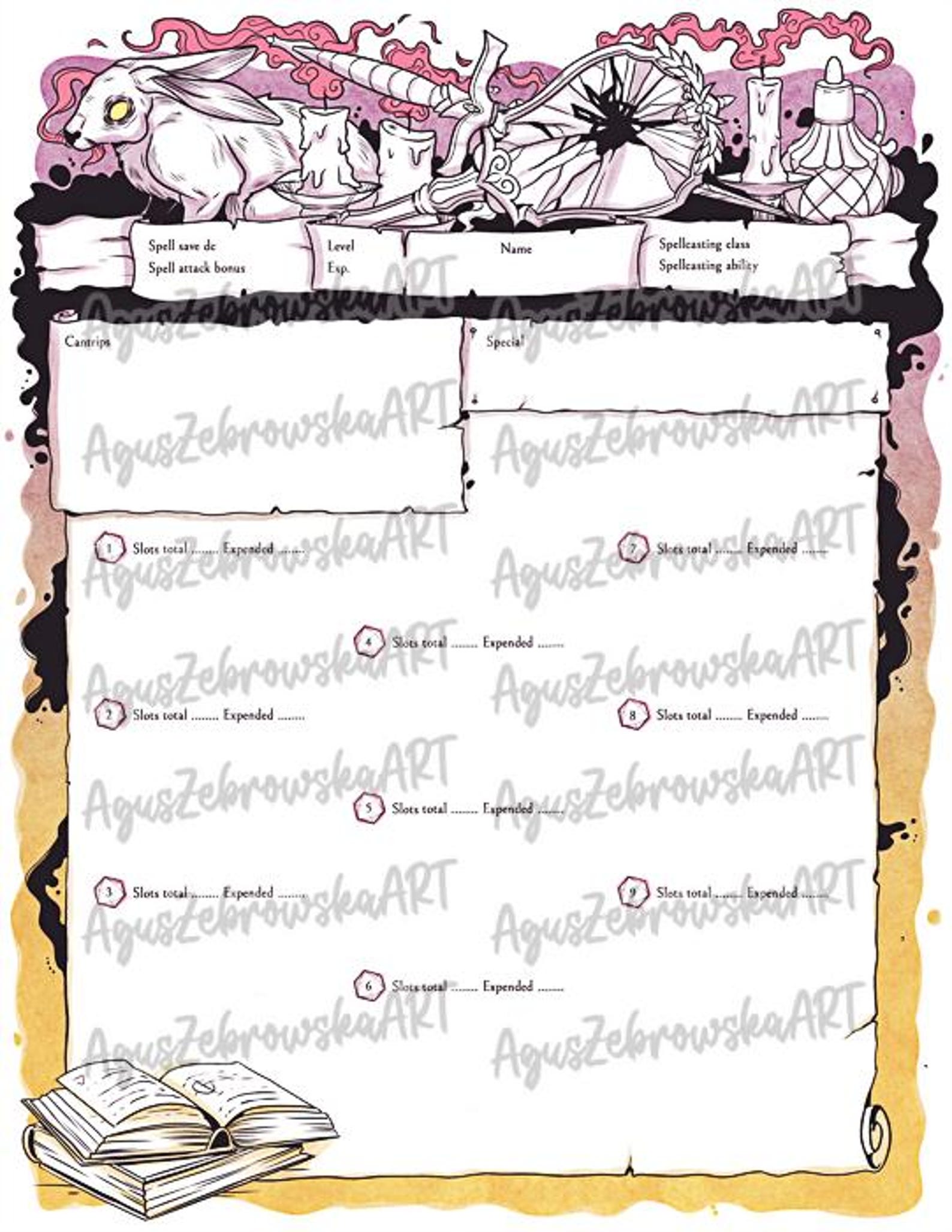 Feywild D&D 5e Character Sheets: Printable Mirror Theme (6 Pages) (PDF ...