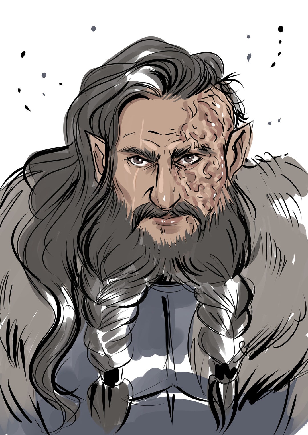 Custom Dnd Character Art, Color Portrait in Sketchy Style - Etsy