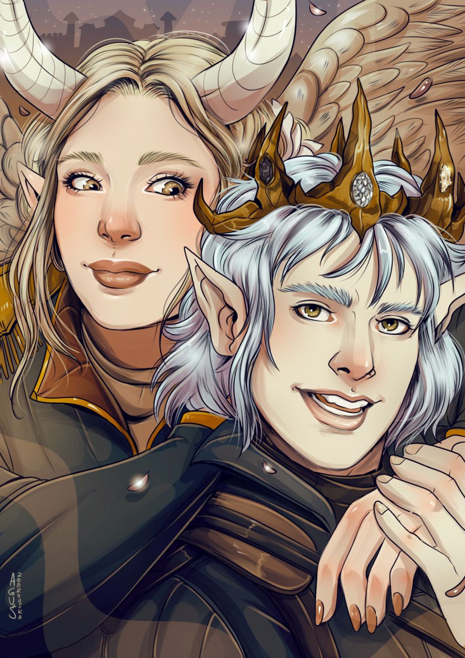 Fantasy Couple Portrait Dnd Couple Portrait Rpg Character - Etsy