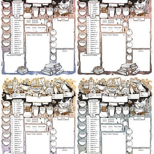 D&D Character Sheets - Coffee Shop| Printable Dnd 5e Character Coffee ...