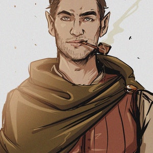 Custom Dnd Character Art, Color Portrait in Sketchy Style - Etsy