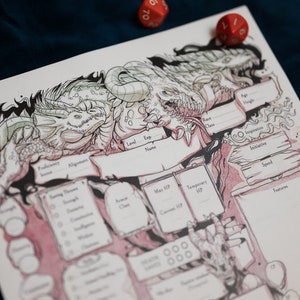 Dragon Themed D&D 5e Character Sheets (printable) - Etsy