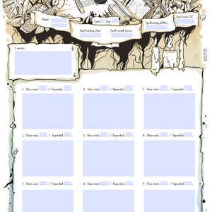 Fillable Bard Character Sheet Customizable DND Character - Etsy