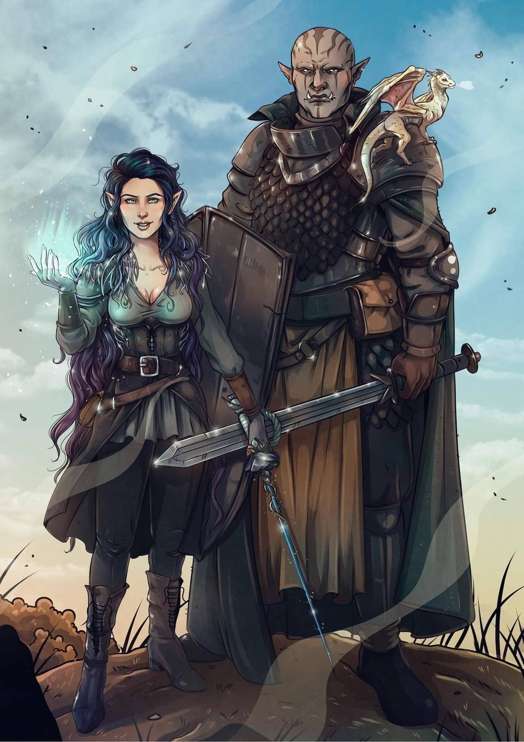 D&D Couple Commission | Fantasy Couple Character ART | Romantasy ...