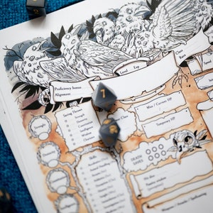 D&D Character Sheets | Printable Dnd 5e Character Sheets Ravens - Etsy