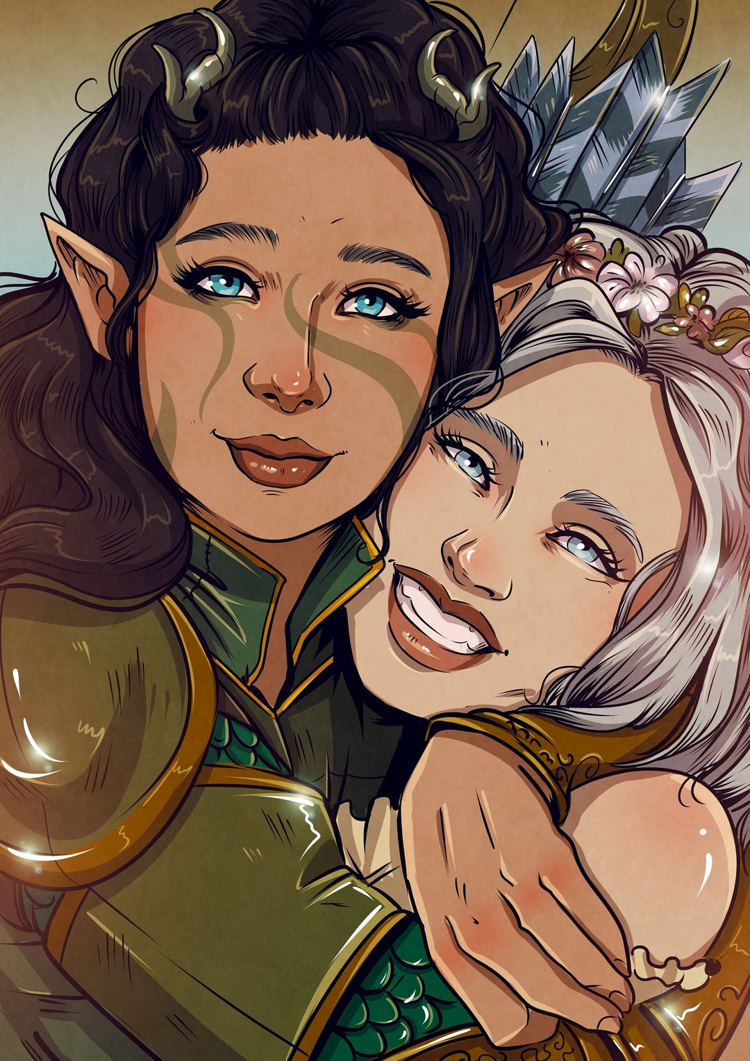 Fantasy Couple Portrait Dnd Couple Portrait Rpg Character - Etsy