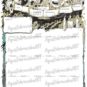 D&D Character Sheets | Printable Character Sheets Death Theme - Etsy