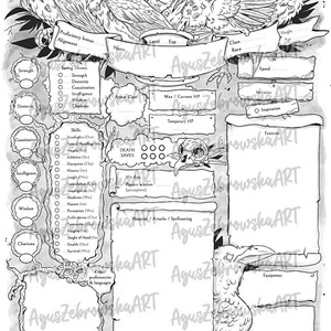 D&D Character Sheets | Printable Dnd 5e Character Sheets Ravens - Etsy ...