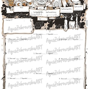 D&D Character Sheets - Coffee Shop| Printable Dnd 5e Character Coffee ...
