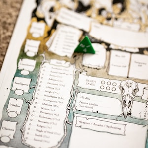 D&D Character Sheets | Printable Character Sheets Death Theme - Etsy