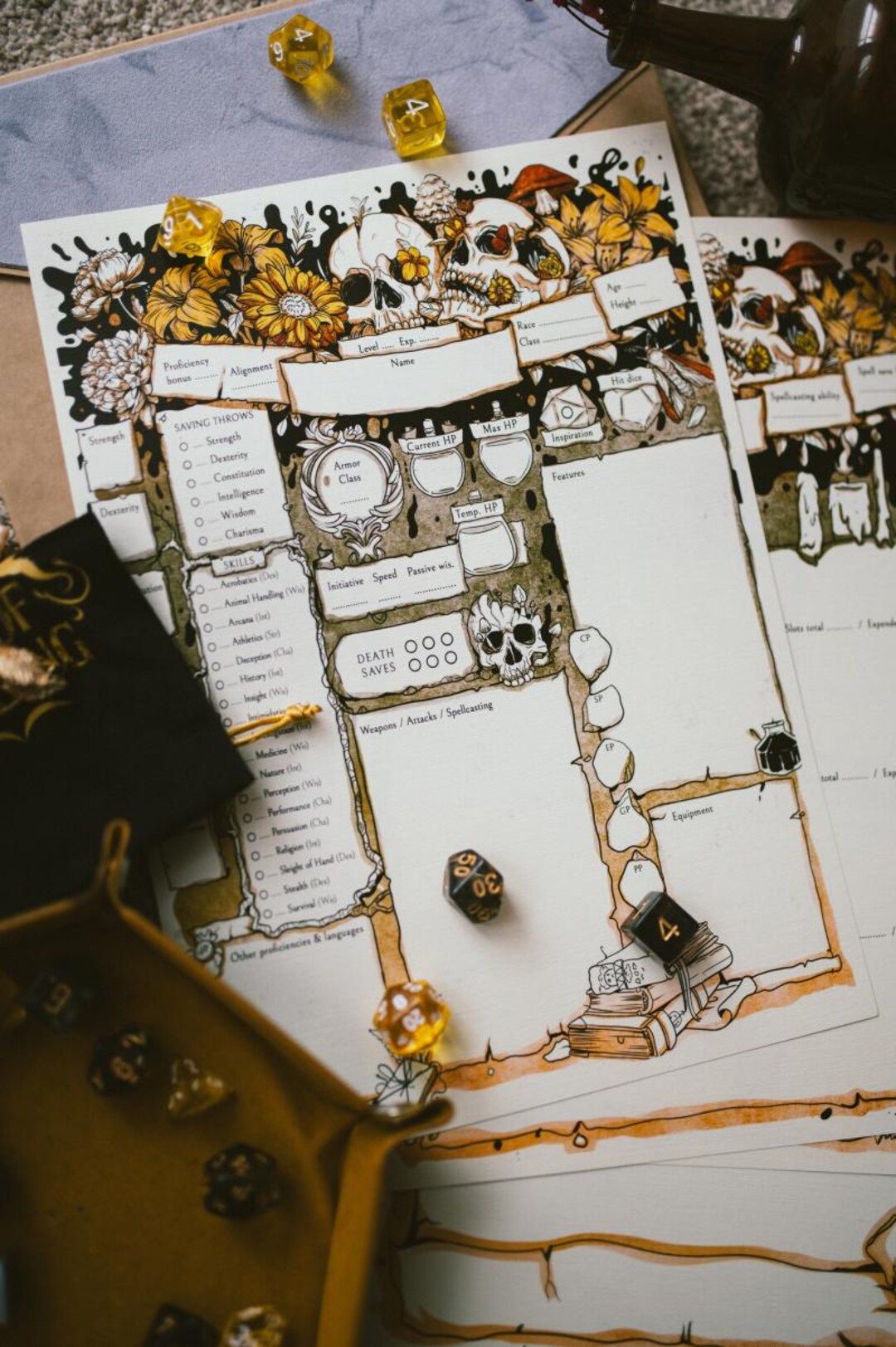 Feywild D&D 5e Character Sheets: Autumn Theme (printable) - Etsy