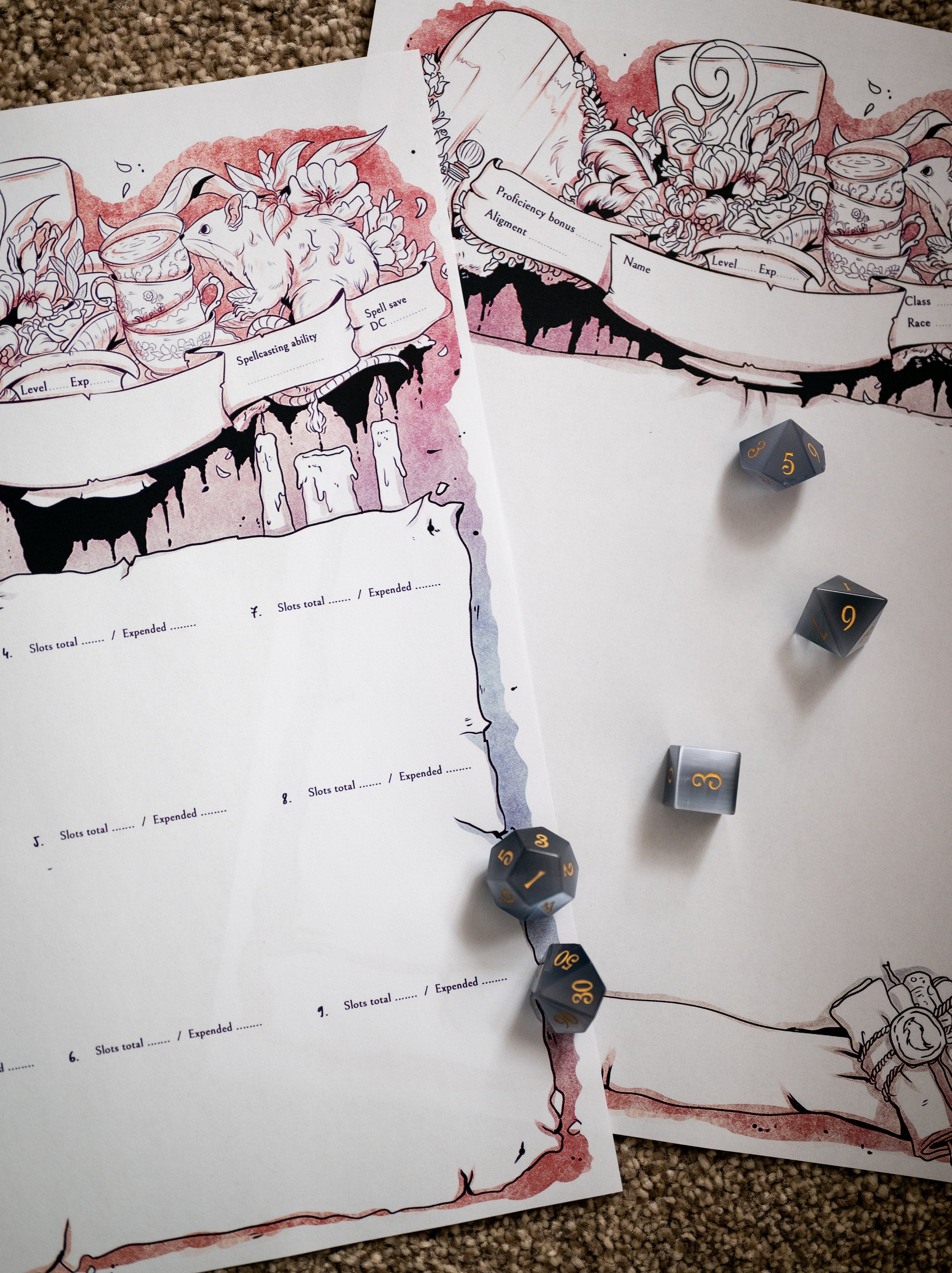 Dnd Character Sheet Mirrors Printable Character Sheets - Etsy
