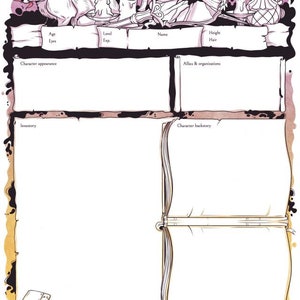 D&D Character Sheets Printable Dnd 5e Character Sheets Mirror Theme ...