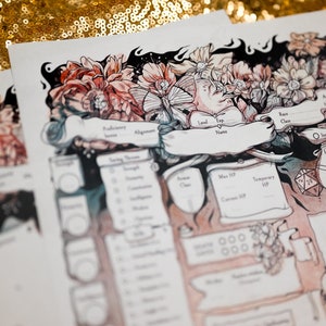D&D 5e Character Sheets - Flowers | Printable Dnd 5e Character Sheets ...