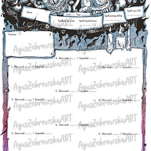 Spectator D&D 5e Character Sheets: Printable Monster Theme (PDF) - Etsy