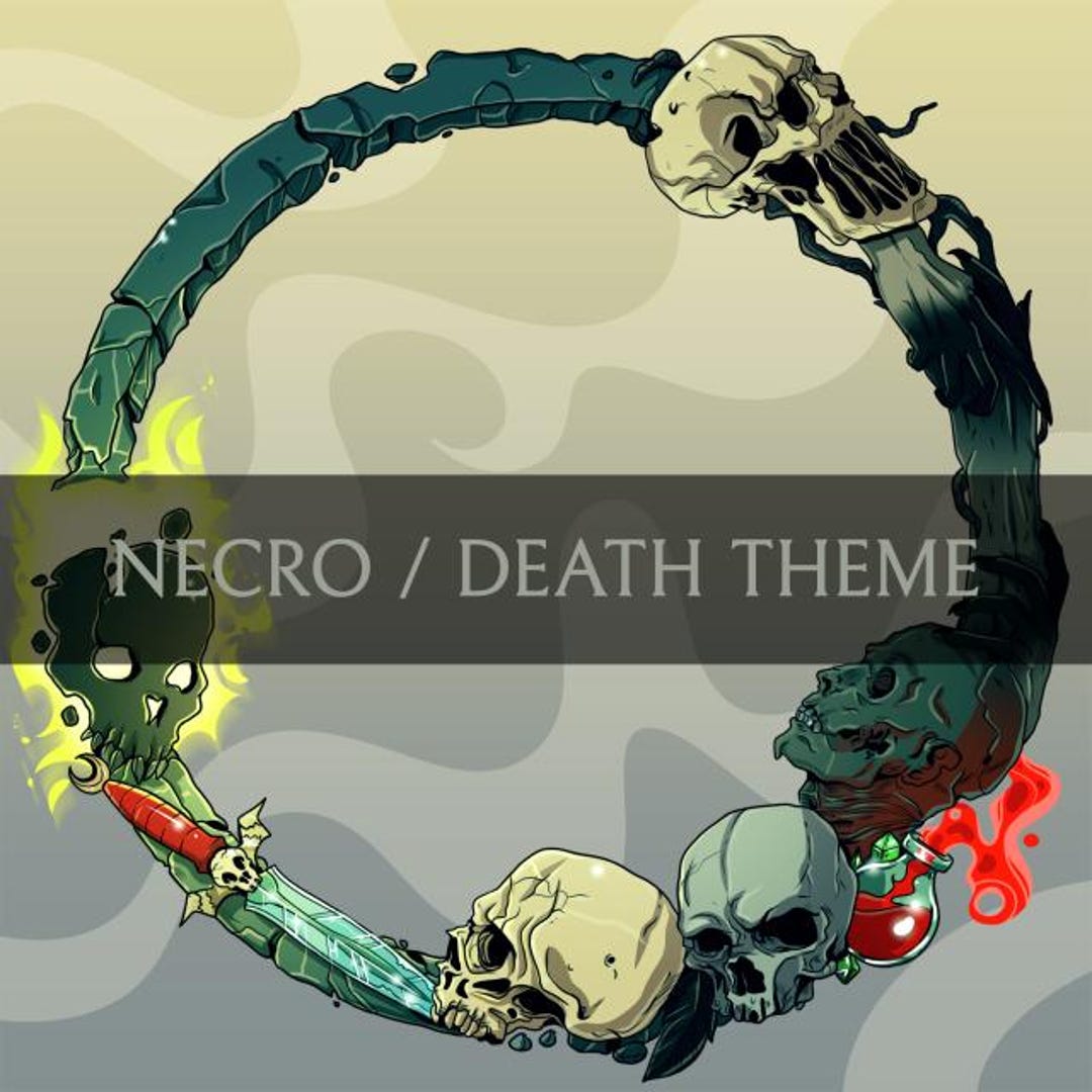 Tokens for D&D – Death Theme 5 Color PNG + Editable PSD | Custom ...