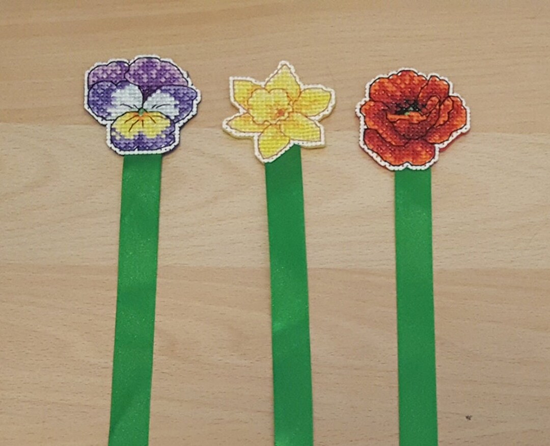 Flower Bookmarks - Pansy - Daffodil - Poppy - Etsy Canada