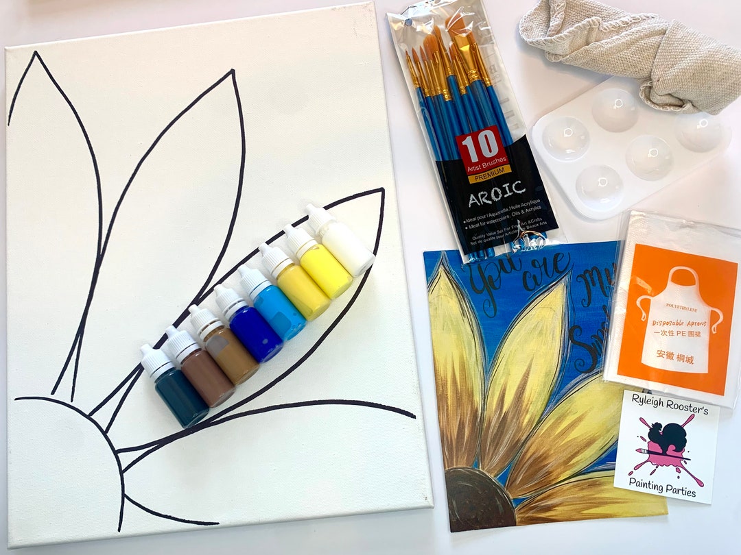 DIY Canvas Painting Kit - Sunshine - Etsy