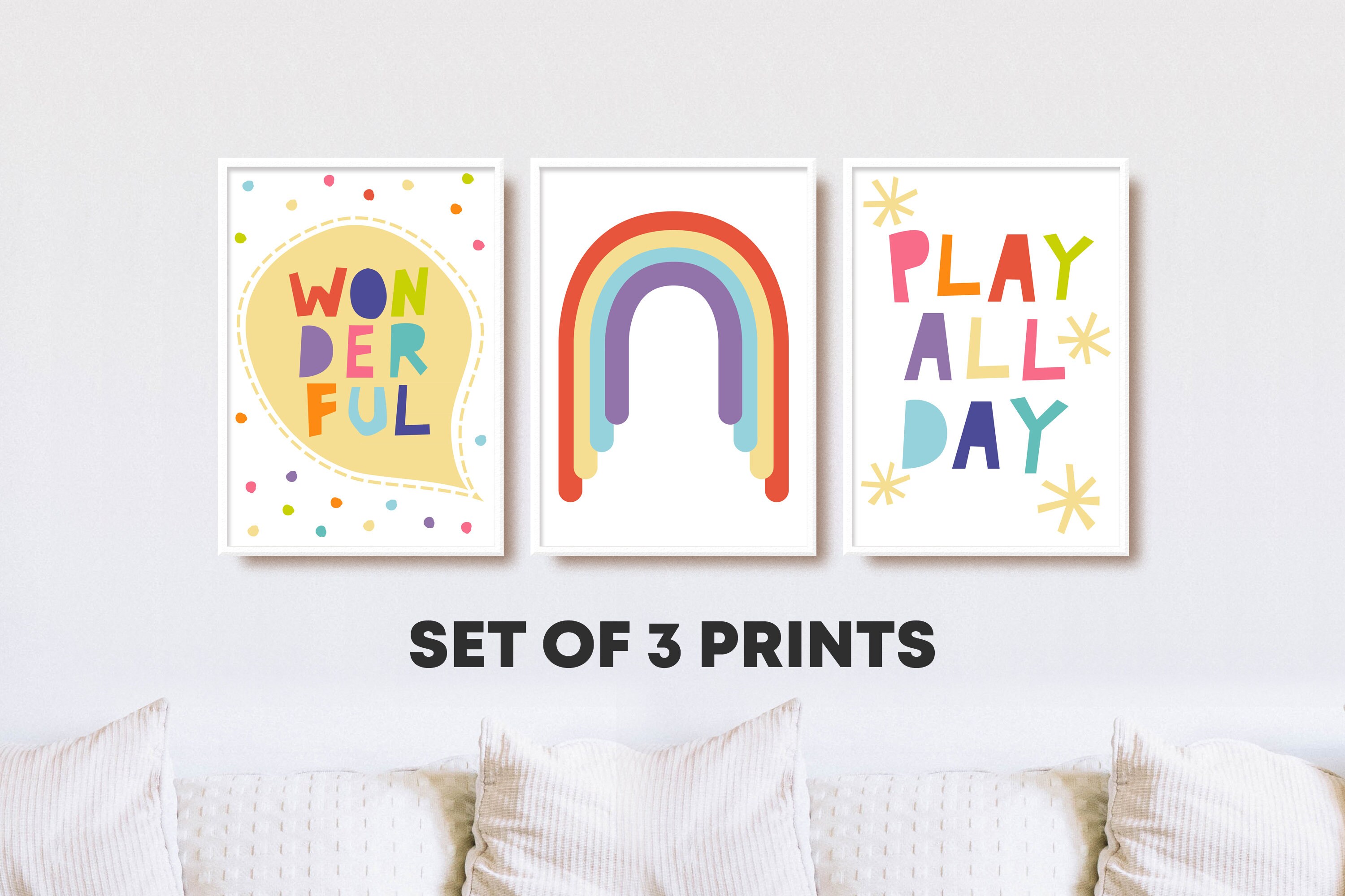 Set of 3 Kids Prints Playroom Decor Kidsroom Poster Kids - Etsy