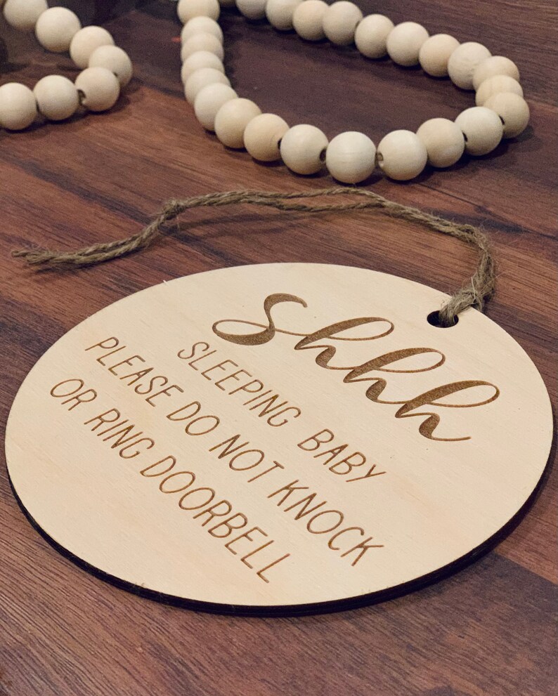 Shhhhh the Baby is Sleeping Medallion Hanging Sign - Etsy
