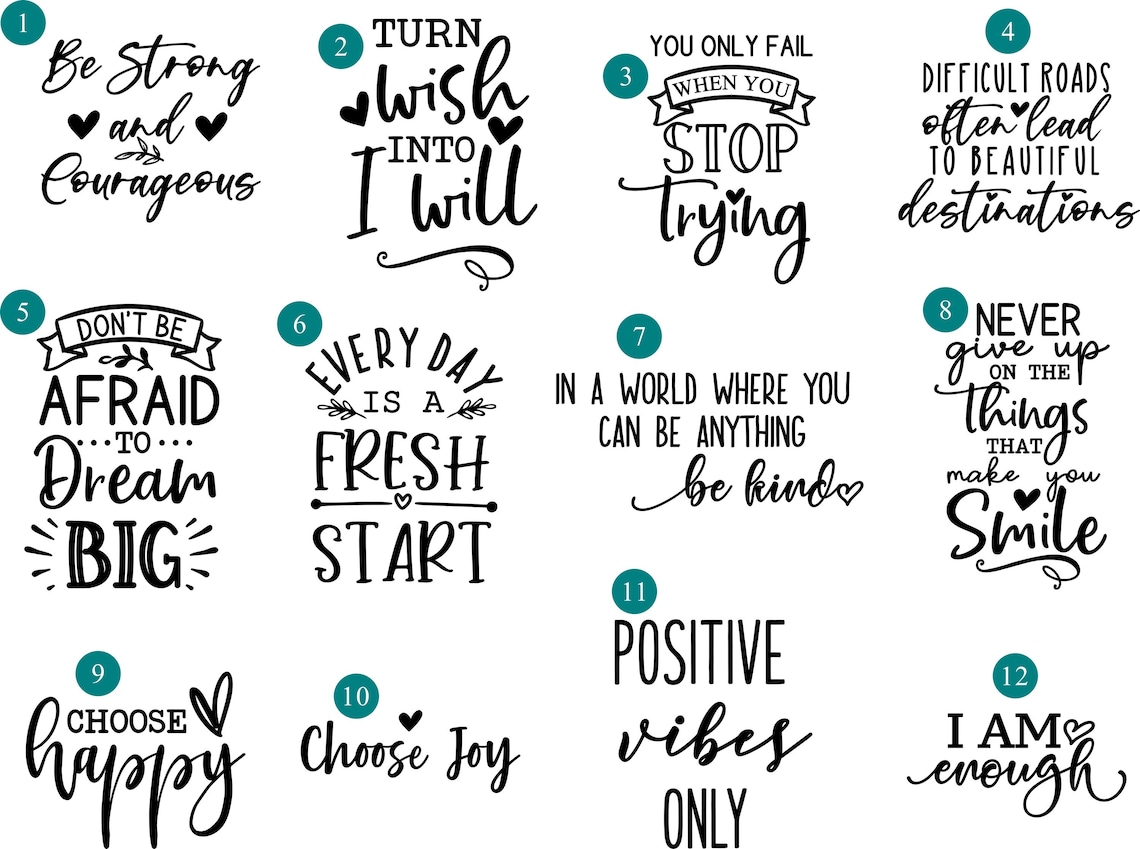 Motivational Quotes Wooden Coasters Set of 4 Laser - Etsy