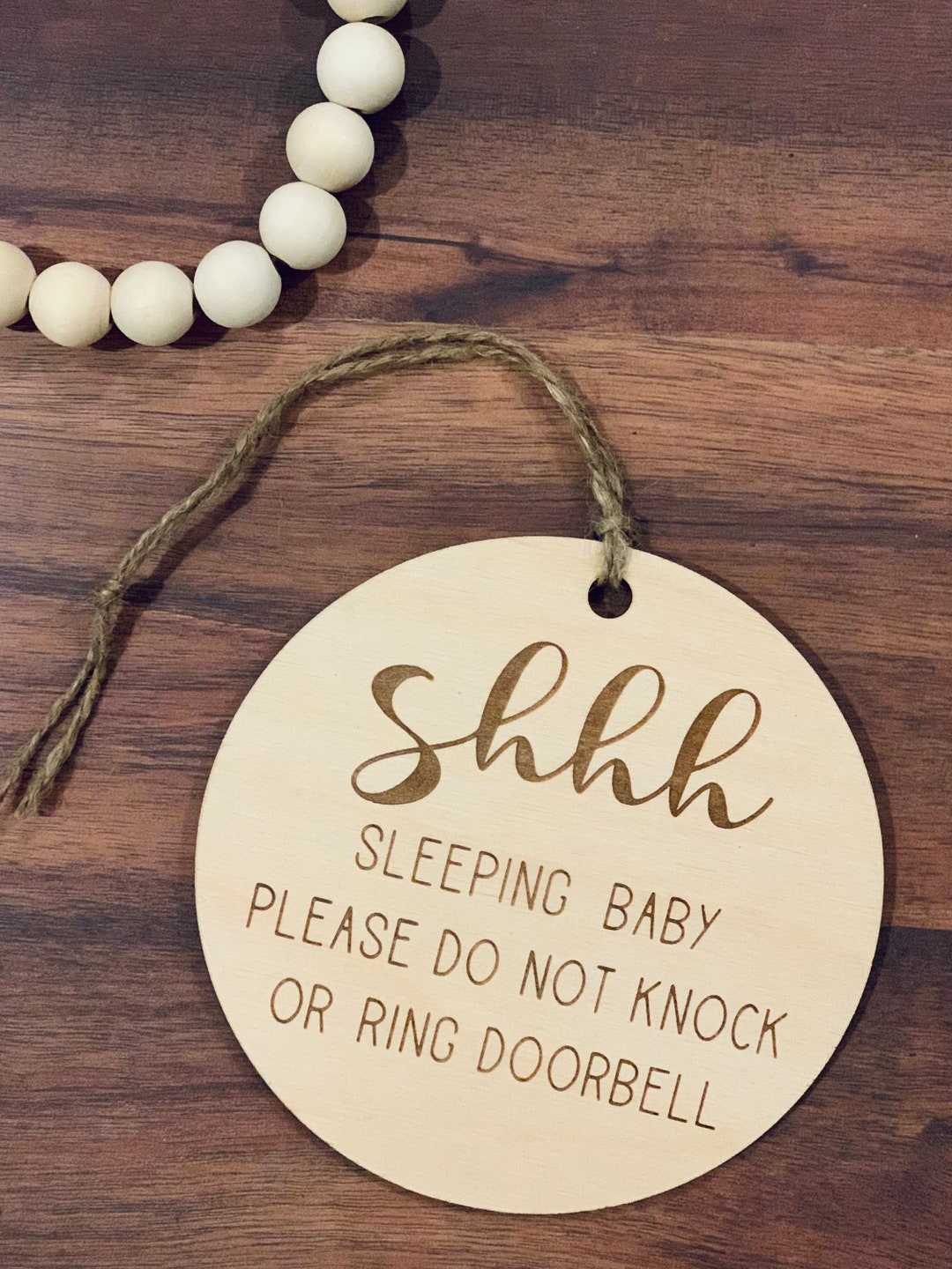 Shhhhh the Baby is Sleeping Medallion Hanging Sign - Etsy
