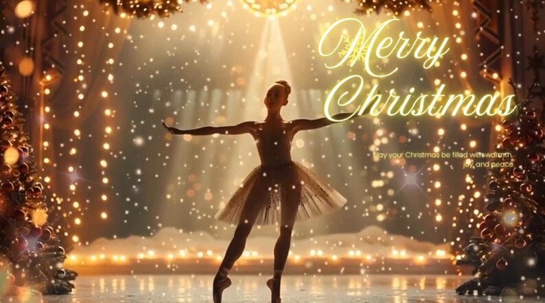 Animated Ballerina Christmas Card | Digital Dance Team Ecard ...